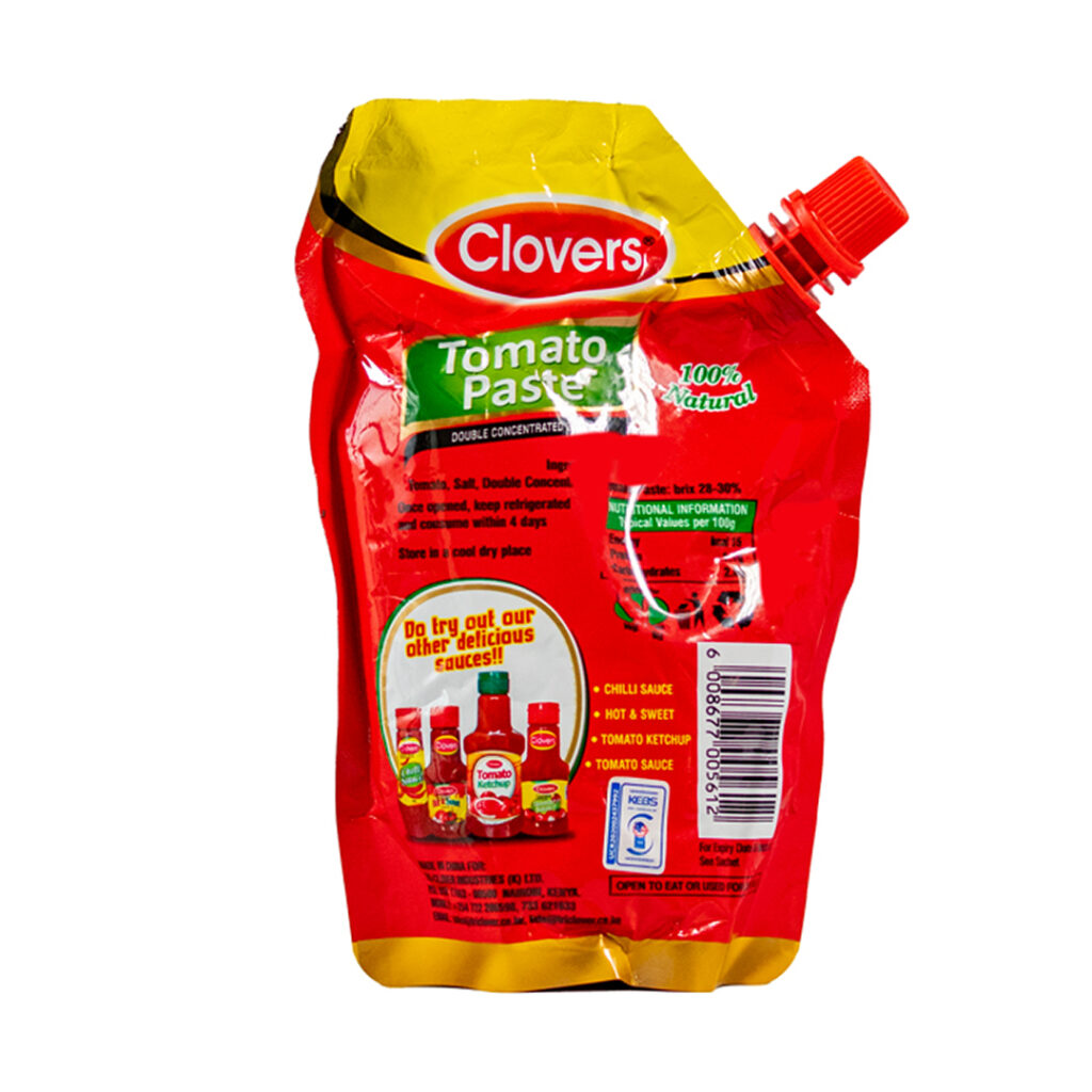 CLOVERS TOMATO PASTE IN SACHET,70G – Triclover Industries